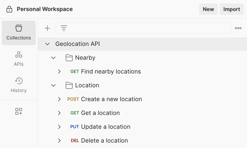 Geolocation API template | Postman API Platform